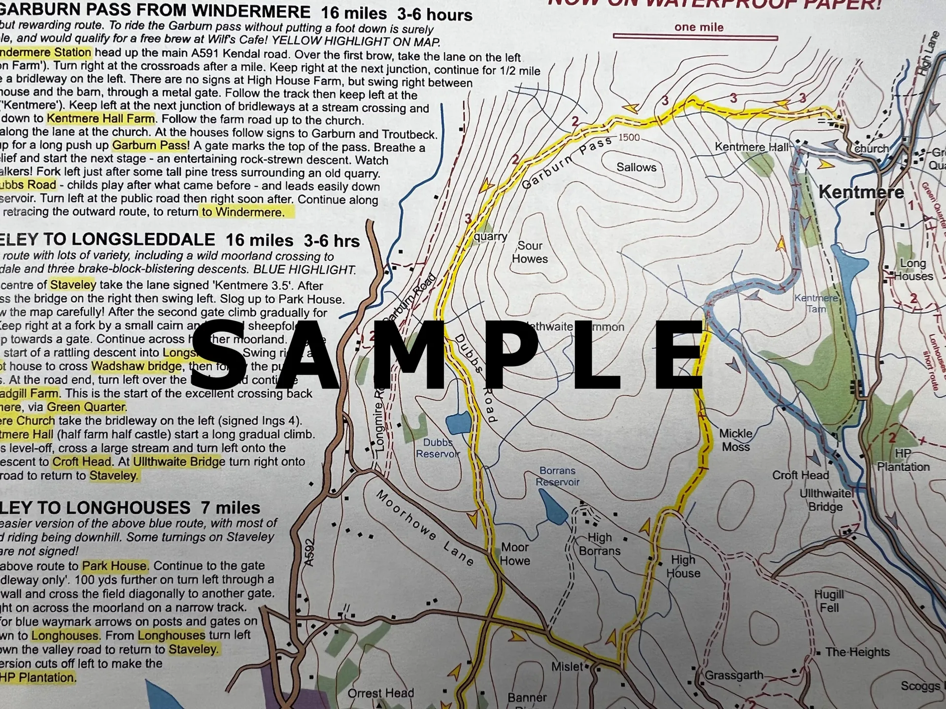 Bike Routes Map No.6 - Old Coach Road From Keswick